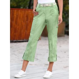Casual Looks Damen Webhose, gr&uuml;n, Gr. 20, unifarben, 98% Baumwolle, 2% Elasthan, Hosen