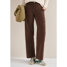 Cecil Damen Cordhoseurban taupe, Gr. 34, unifarben, Web, 98% Baumwolle, 2% Elasthan, Hosen, in Cord-Optik