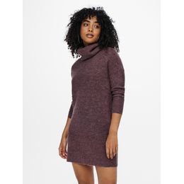 Only Damen Strickkleid "ONLJANA L/S COWLNCK DRESS", lila, Gr. M, meliert, Rippstrick, Obermaterial: 62% Polyacryl, 15% Nylon, 13% Polyester, 7%