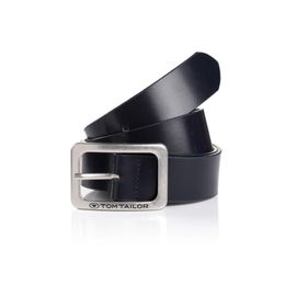 Tom Tailor Damen Lederg&uuml;rtel "TTEVE", blau, Gr. 95, Rindsleder, G&uuml;rtel, 4 cm breiter Damen Lederg&uuml;rtel, kalssiches Must-Have