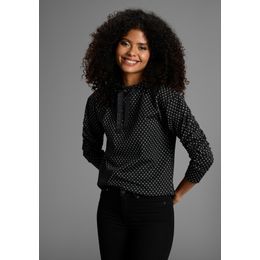 Sweatshirt Kangaroos, Damen, Gr. 48/50, schwarz, Sweatware, Obermaterial: 97% Polyester, 3% Elasthan, figurumspielend h&uuml;ftbedeckend, angesetztes B&uuml;ndchen mit Daumenl&ouml;chern, Sweatshirts Sweatshirt, in strukturiertem Material mit Turtleneck