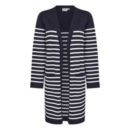 Saint Tropez Strickjacke 'GrilaSZ' Damen Gr&ouml;&szlig;e XXL nachtblau / wei&szlig;