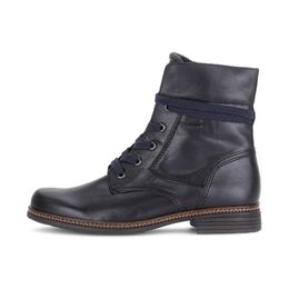 Gabor Damen Schn&uuml;rstiefelette, Gr. 35, schwarz, Kalbsleder, unifarben, Schuhe, Schn&uuml;rboots, Businessschuh mit Blockabsatz