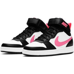 Nike Sportswear M&auml;dchen Sneaker "Court Borough Mid 2", Gr. 36, schwarz, Leder, Synthetik, Schuhe, Design auf den Spuren des Air Force 1 f&uuml;r