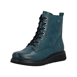 Remonte Damen Schn&uuml;rstiefelette "Remonte Stiefelette Leder", Gr. 37, blau, Leder, Schuhe