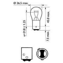 Philips Gl&uuml;hlampe, Brems-/Schlusslicht Nebelschlussleuchte Nebel-/Schlusslicht Schlussleuchte Bremsleuchte Gl&uuml;hlampe 12495CP Brems-/Schlusslicht,Gl&uuml;hl