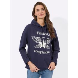 WITT Damen Sweatshirt mit Druck-Motiv, marine, Gr&ouml;&szlig;e 40