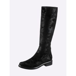 Caprice Damen Stiefel in Schlupfform mit Stretch-Einsatz, schwarz, Gr&ouml;&szlig;e 6,5