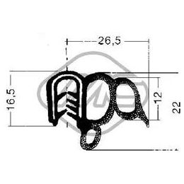 METALCAUCHO T&uuml;rdichtung 00774 Universal Fahrzeugt&uuml;r