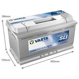 Varta Starterbatterie PROFESSIONAL STARTER 12 V, 95 Ah, 800 A 930095080K312 12V 95Ah 800A