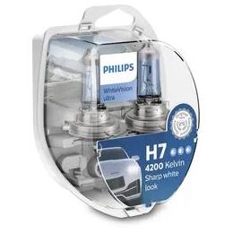 Philips H7 WhiteVision ultra (2 Stk.) 12972WVUSM Gl&uuml;hlampe, Fernscheinwerfer,Gl&uuml;hlampe, Hauptscheinwerfer,Gl&uuml;hlampe, Nebelscheinwerfer,Gl&uuml;hlampe, Abbi