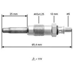 Valeo Gl&uuml;hkerze 345107 11V f&uuml;r RENAULT PEUGEOT FIAT CITRO&Euml;N FORD OPEL 7700734956 88900740 59621Y