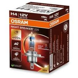 Osram NIGHT BREAKER&reg; 220 H4 64193NB220 Gl&uuml;hlampe, Fernscheinwerfer,Gl&uuml;hlampe, Nebelscheinwerfer,Gl&uuml;hlampe, Hauptscheinwerfer 12V f&uuml;r FORD VW OPEL RENA