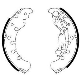 ATE Bremsbackensatz 03.0137-0479.2 hinten rechts links mit Hebel f&uuml;r PEUGEOT FIAT CITRO&Euml;N PIAGGIO VAUXHALL OPEL 4241P3 77364817 77362449