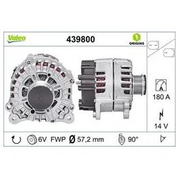 Valeo Generator NEW ORIGINAL PART 439800 14V 180A f&uuml;r AUDI PORSCHE 59903018RX 059903017P 059903018Q