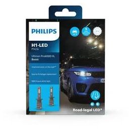 Philips H1-LED Ultinon Pro6000 Boost (2Stk.) 11258U60BX2 Gl&uuml;hlampe, Fernscheinwerfer,Gl&uuml;hlampe, Hauptscheinwerfer,Gl&uuml;hlampe 12V f&uuml;r OPEL FIAT VW MERCE