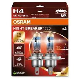 Osram NIGHT BREAKER&reg; 220 H4 Duobox 64193NB220-2HB Gl&uuml;hlampe, Fernscheinwerfer,Gl&uuml;hlampe, Nebelscheinwerfer,Gl&uuml;hlampe, Hauptscheinwerfer 12V f&uuml;r FORD V