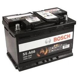 Bosch Starterbatterie S5A 12 V, 70 Ah, 760 A 0 092 080 12V 70Ah 760A f&uuml;r SKODA VW PEUGEOT LAND ROVER LAMBORGHINI VOLVO NISSAN RENAULT PANTHER CITRO&Euml;N