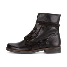 Gabor Damen Schn&uuml;rstiefelette, Gr. 37, schwarz, Kalbsleder, unifarben, Schuhe, Schn&uuml;rboots, Businessschuh mit Blockabsatz