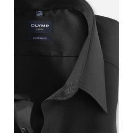 OLYMP Herren Businesshemd "Level Five body fit", schwarz, Gr. 41, Web, Obermaterial: 97% Baumwolle, 3% Elastolefin, Hemden