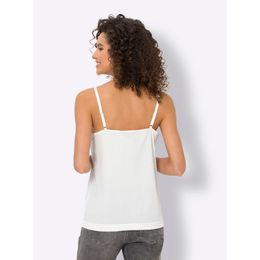 Heine Damen Spitzentop, beige, Gr. 36, unifarben, 95% Polyester, 5% Elasthan, Spitze:100% Polyamid, Tops