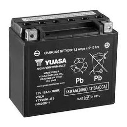 Yuasa YTX20HL 12V 18Ah 310A Starterbatterie 19Ah f&uuml;r HARLEY-DAVIDSON 65989-97B 65989-97