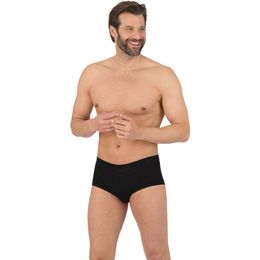 TRIGEMA Herren Slip "TRIGEMA Slip Feinripp im Doppelpack", Gr. 7, schwarz, 100% Baumwolle (Bio-Baumwolle kbA), Unterhosen