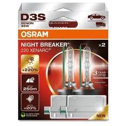 Osram XENARC NIGHT BREAKER 220 D3S 66340XN2-2HB Gl&uuml;hlampe, Fernscheinwerfer,Gl&uuml;hlampe, Hauptscheinwerfer 42V