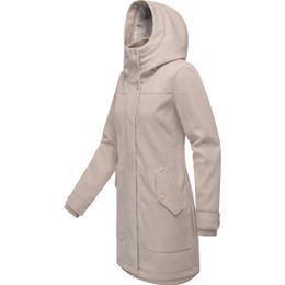 Ragwear Damen Wollmantel "Janesha Coat", beige, Gr. XL, Obermaterial: 100% Polyester. Innenfutter: 100% Polyester, M&auml;ntel, Mantel in Wolloptik mit