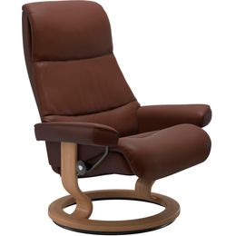 Relaxsessel stressless "View", braun (malt braun batick), B:91cm H:109cm T:83cm, Leder BATICK: BATICK ist ein leicht korrigiertes, durchgef&auml;rbtes und genarbtes M&ouml;belleder, bei dem die meisten Unebenheiten und Spuren in der Regel entfernt wurden.;Leder PALOMA: PALOMA ist ein durchgef&auml;rbtes Semianilin-M&ouml;belleder mit nat&uuml;rlicher Narbung.;ROHLEDER Stoff Q2 FARON: Ein fester zuverl&auml;ssiger Boucl&eacute; mit ei