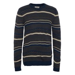 Blend Herren Strickfleece-Pullover "Strickpullover BHPullover", blau, Gr. M, Obermaterial: 100% Polyacryl PAN., Pullover