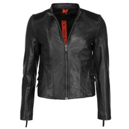 Mustang Damen Lederjacke "31020146", schwarz, Gr. XL, Obermaterial: 100% Lammleder. Futter: 100% Baumwolle. &Auml;rmelfutter: 100% Polyester, Jacken
