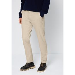 Street One MEN Herren Chinohose, beige, Gr. 33, unifarben, Web, 98% Baumwolle, 2% Elasthan, Hosen, aus Baumwolle mit Stretchanteil