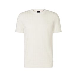 JOOP! Kurzarmpullover JOOP "Theor", Herren, Gr. XXL, natural, Strick, Obermaterial: 50% Polyacryl, 50% Viskose, unifarben, normal normal, Rundhals, Pullover
