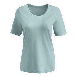 Classic Basics Damen Kurzarmshirt "Shirt", gr&uuml;n, Gr. 48, unifarben, 100% Baumwolle, Shirts