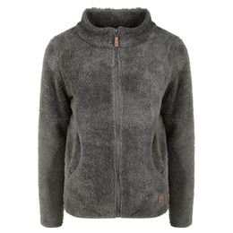 oxmo Damen Kapuzenfleecejacke "Sweatjacke OXTelsa", grau, Gr. L, Obermaterial: 100% Polyester PES., Jacken
