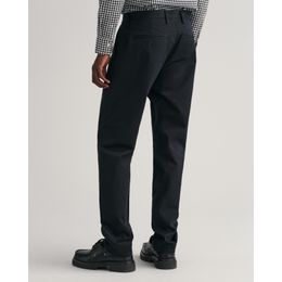 Gant Herren Chinohose "REGULAR TWILL CHINOS", schwarz, Gr. 32, Twill, Obermaterial: 98% Baumwolle, 2% Elasthan, Hosen, Regumit gef&uuml;tterten