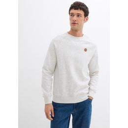 bonprix Herren Sweatshirt, blau, Gr. 68, unifarben, angeraute Sweatware, Obermaterial: 60% Baumwolle, 40% Polyester, Sweatshirts, Regular Fit,