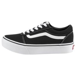 Vans Plateausneaker "Ward Platform", Gr. 32,5, schwarz-wei&szlig;, Textil, Schuhe, aus textilem Canvas-Material