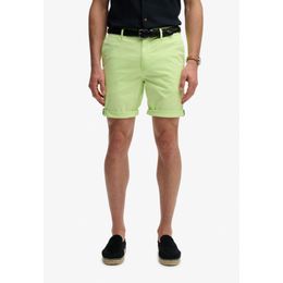 Superdry Herren Chinoshorts "PREMIUM REGULAR CHINO SHORT"washed gr&uuml;n, Gr. 32, unifarben, Web, Obermaterial: 98% Baumwolle, 2% Elasthan, Hosen