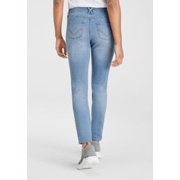 H.I.S. H.I.S Damen 5-Pocket-Jeans "ariaMS", blau, Gr. 32, Denim/Jeans, Obermaterial: 55% Baumwolle, 44% Polyester, 1% Elasthan, Jeans, normale Leibh&ouml;he,