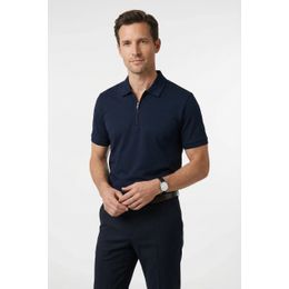 OLYMP Herren Poloshirt "Casual", blau, Gr. M, Web, Obermaterial: 100% Baumwolle, Shirts, regular fit