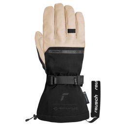 Reusch Damen Skihandschuhe "Duality R-WOOL"beige, schwarz, Gr. 8, unifarben, 70% Polyester, 30% Rindsleder, Handschuhe, mit winddichter,