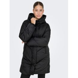 Only Damen Steppmantel "ONLMOLLY PUFFER COAT CS OTW", schwarz, Gr. S, unifarben, Web, Obermaterial: 100% Polyester, M&auml;ntel