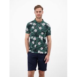 Lerros Herren Poloshirt "Poloshirt mit floralem Print aus 100% Baumwolle"soft teal, Gr. XXL, 100% Baumwolle, Shirts