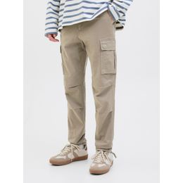 Jack & Jones JACK & JONES Herren Cargohose "STACE TUCKER", beige, Gr. 32, unifarben, Web, Obermaterial: 97% Baumwolle, 3% Elasthan, Hosen