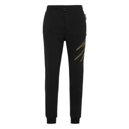 Plein Sport Herren Jogginghose "Scratch", schwarz, Gr. XXXL, Obermaterial: 88% Baumwolle, 12% Polyester, Hosen