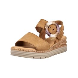 Gabor COMFORT Damen Keilsandalette "Gabor Comfort Sandalen Leder", Gr. 39braun, Leder, Schuhe