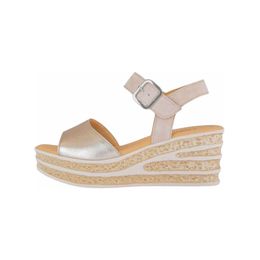Gabor Damen Keilsandalette "Gabor Sandalen Leder", Gr. 41puder, Leder, Schuhe