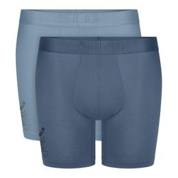 Sloggi Herren Boxershorts "SLG Base Soft", Gr. L, blau, Microfaser, Obermaterial: 61% Modal, 32% Polyamid, 7% Elasthan, Unterhosen, ohne Eingriff,
